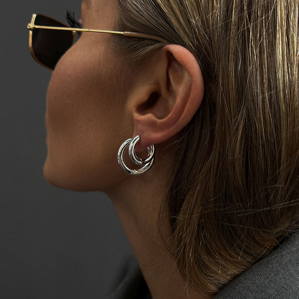 Midi Tube Hoops Silver – Muli Collection
